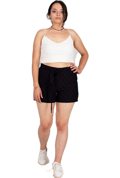 Truva Xxl Büyük Beden Kadın Giyim Dantel Içi Astarlı Şort Siyah KŞ057 Truva Xxl Büyük Beden Kadın Giyim Dantel Içi Astarlı Şort Siyah KŞ057