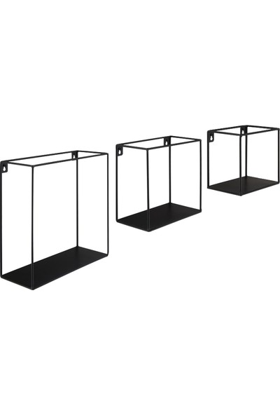 Stone Dekoratif Metal Üçlü Duvar Rafı Stone Dekoratif Metal Üçlü Duvar Rafı