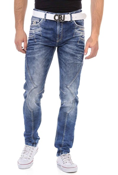 Cipo & Baxx CD695 Cep Nakışlı Parçalı Mavi Kot Pantolon Cipo & Baxx CD695 Cep Nakışlı Parçalı Mavi Kot Pantolon