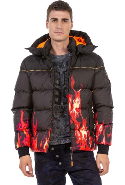 Cipo & Baxx CM181 Alev Desenli Kışlık Mont Cipo & Baxx CM181 Alev Desenli Kışlık Mont