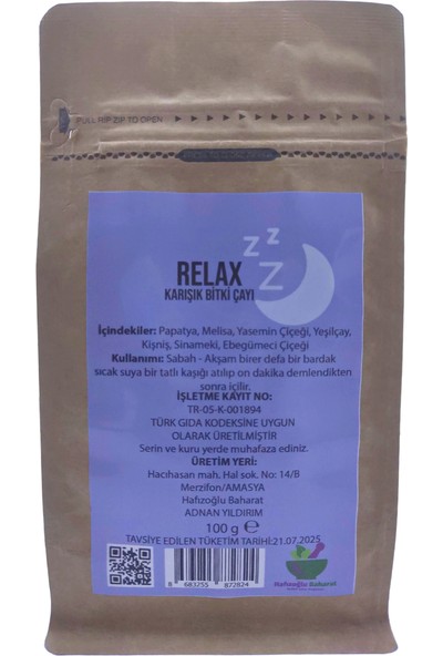 Hafızoğlu Baharat Relax Karışık Bitki Çayı 100 G Hafızoğlu Baharat Relax Karışık Bitki Çayı 100 G