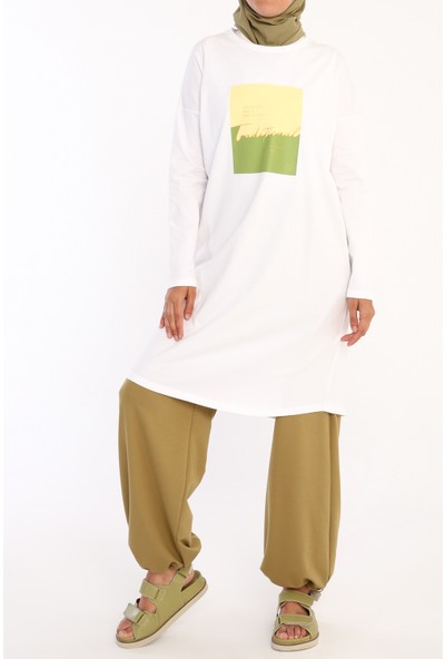 Traditional Baskılı T-Shirt Tunik Traditional Baskılı T-Shirt Tunik