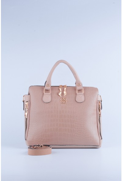 Crocos Kadın Croco Deri Omuz Askılı Kedi Desenli Fermuarlı Omuz ve El Çantası Crocos Kadın Croco Deri Omuz Askılı Kedi Desenli Fermuarlı Omuz ve El Çantası