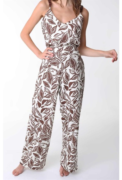 Mawa Yaprak Desen Pantolon