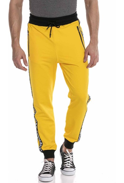 Cipo & Baxx CR131 Çift Şeritli Sarı Alt Eşofman Cipo & Baxx CR131 Çift Şeritli Sarı Alt Eşofman