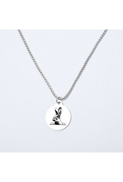 Bayzade Tavşan Yuvarlak Çelik Kolye Bayzade Tavşan Yuvarlak Çelik Kolye