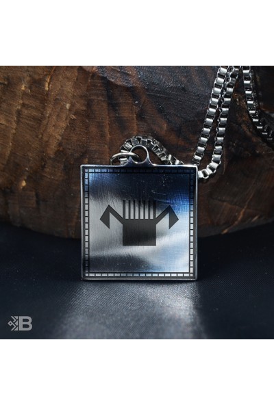 Bayzade Selçuklu Tarak Kare Çelik Kolye - 3125 Bayzade Selçuklu Tarak Kare Çelik Kolye - 3125