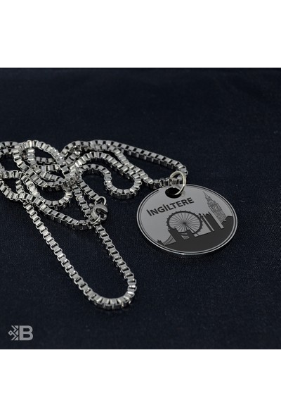 Bayzade Ingiltere Yuvarlak Çelik Kolye - 1164