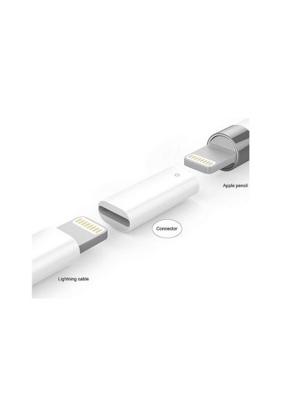 Apple Pen Pencil Kalem USB Şarj Cihazı Lightning Adaptörü Apple Pen Pencil Kalem USB Şarj Cihazı Lightning Adaptörü