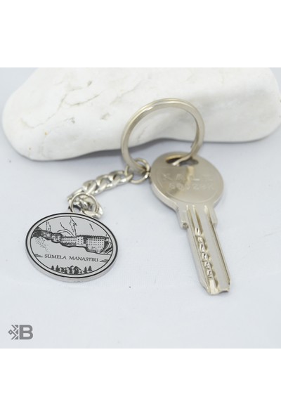 Karadeniz Sümela Manastırı Yuvarlak Çelik Anahtarlık