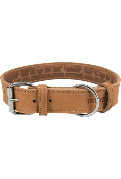 Mimi Trixie Köpek Boyun Tasması, Kalın Deri, L-XL:55-65CM/40MM, Kahverengi