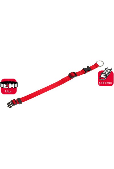 Mimi Karlıe Boyun Tasma 30-45CM Kırmızı Mimi Karlıe Boyun Tasma 30-45CM Kırmızı