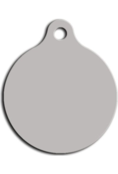 Mimi Büyük Daire Köpek Künyesi Gri Mimi Büyük Daire Köpek Künyesi Gri