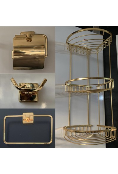 Sedef Gold Banyo Seti