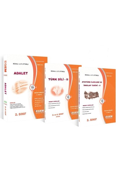 Egem Yayınları AÖF Adalet 2. Sınıf Bahar Dönemi Tümdersler Set Güncel Yeni Baskı Egem Yayınları AÖF Adalet 2. Sınıf Bahar Dönemi Tümdersler Set Güncel Yeni Baskı
