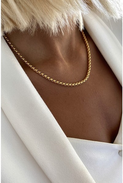 FullControl Unisex Gold Örme Kolye FullControl Unisex Gold Örme Kolye