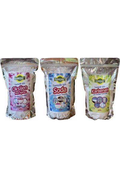 Cosmorganic Oksijen 1kg,soda 1kg,karbonat 1kg