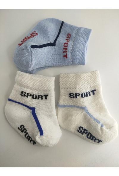 Akface Erkek Beyaz Pamuklu Sport Yazılı Yenidoğan 3 Lü Bebek Çorabı Akface Erkek Beyaz Pamuklu Sport Yazılı Yenidoğan 3 Lü Bebek Çorabı