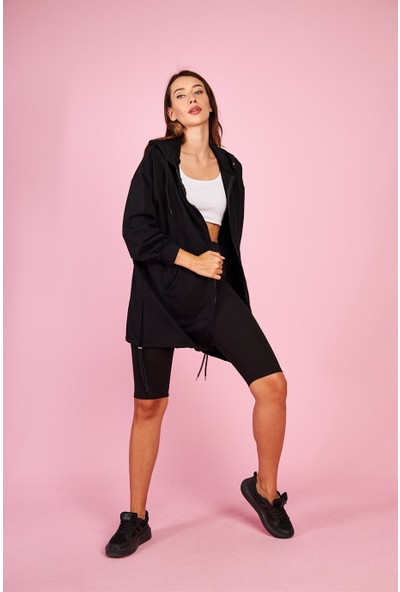 ÇokÇok Moda Etegibüzgülü Kapşonlu Sweatshirt