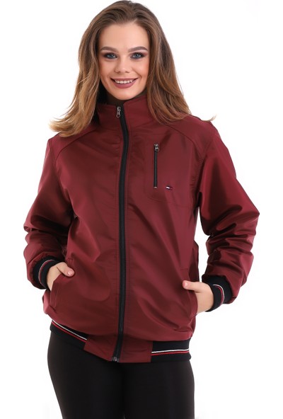 Everest Kadın Mevsimlik Dik Yaka Astarlı Cepli Su Itici Oversize Mont