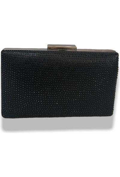 Elizabell Siyah Taşlı Kutu Abiye Çanta Çift Taraflı Gece Çantası 20CM13  Taşlı ve Çupralı Elizabell Siyah Taşlı Kutu Abiye Çanta Çift Taraflı Gece Çantası 20CM13  Taşlı ve Çupralı