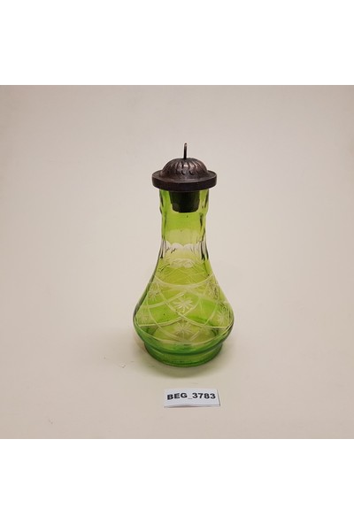 Yeşil Cam Özel Yapım Bakır Kapaklı Şişe BEG_3783
