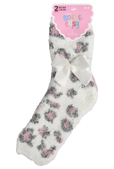 2'li Yumuşacık Peluş Tatlı Kadın Ev Çorabı 2'li Yumuşacık Peluş Tatlı Kadın Ev Çorabı