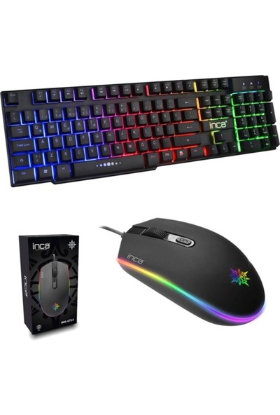 Inca IKG-449+GT13 Mekanik Hisli Oyuncu Klavyesi ve Oyuncu Mouse Set Inca IKG-449+GT13 Mekanik Hisli Oyuncu Klavyesi ve Oyuncu Mouse Set