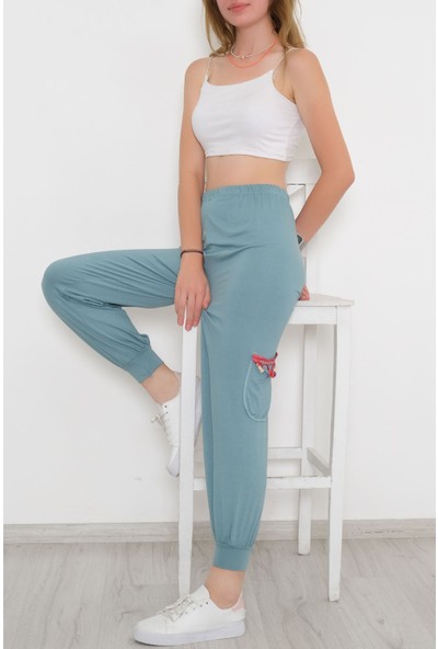 İsunstore Cepli Şalvar Pastelyeşil - 9378.139.