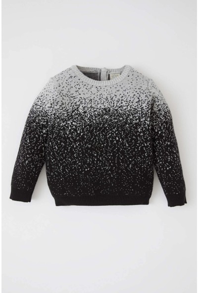 DeFacto Erkek Bebek Regular Fit Bisiklet Yaka Kazak X5306A222AU DeFacto Erkek Bebek Regular Fit Bisiklet Yaka Kazak X5306A222AU