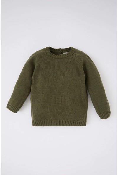 DeFacto Erkek Bebek Regular Fit Bisiklet Yaka Kazak X5296A222AU