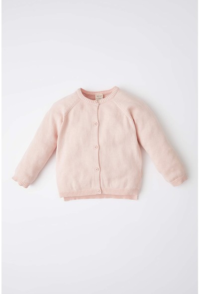 DeFacto Kız Bebek Regular Fit Pamuklu Hırka X5775A222AU