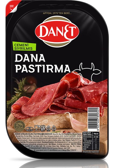 Danet Dilimli Çemensiz Pastırma 70 gr Danet Dilimli Çemensiz Pastırma 70 gr
