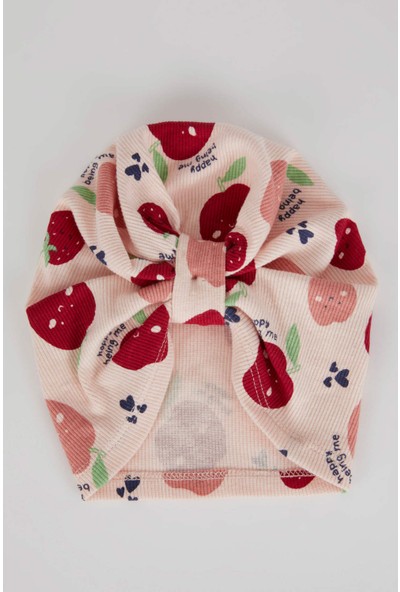 DeFacto Kız Bebek Desenli Ribana Bandana Y6124A222AU DeFacto Kız Bebek Desenli Ribana Bandana Y6124A222AU