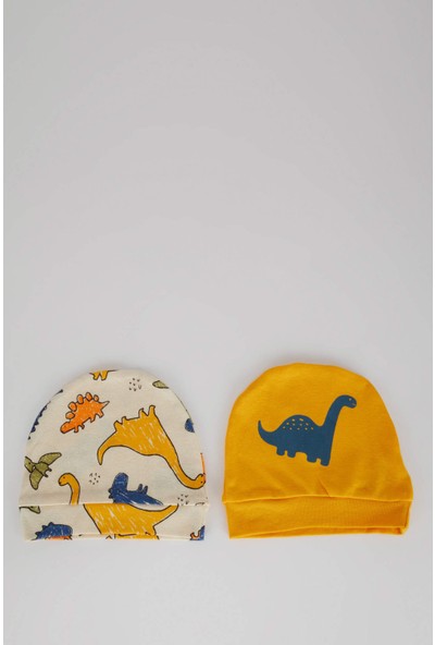 DeFacto Erkek Bebek Desenli 2'li Yenidoğan Ribana Şapka Y6241A222AU DeFacto Erkek Bebek Desenli 2'li Yenidoğan Ribana Şapka Y6241A222AU