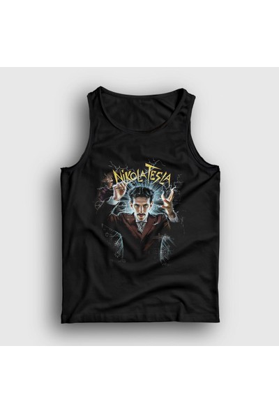 Presmono Unisex Siyah Electricity Magician Nikola Tesla Atlet