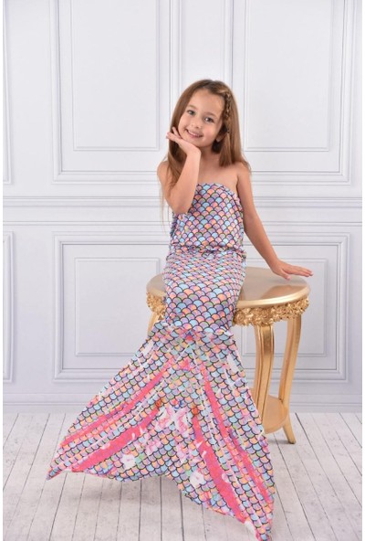 Kız Çocuk Deniz Kızı Mayo Bikini 0405-4 Kız Çocuk Deniz Kızı Mayo Bikini 0405-4