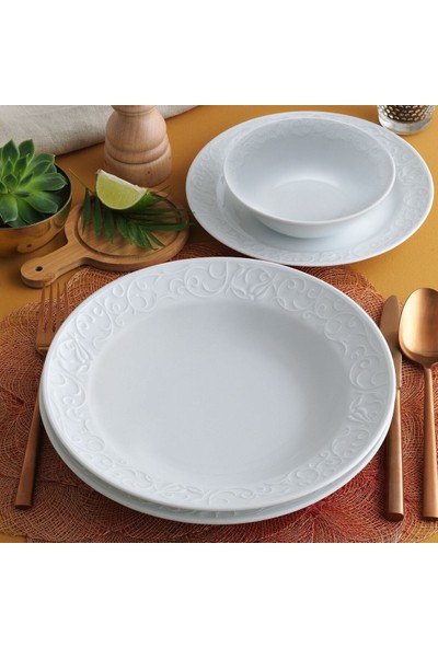 Güral Porselen Bahardalı 6 Adet 19 cm Çukur Tabak Güral Porselen Bahardalı 6 Adet 19 cm Çukur Tabak