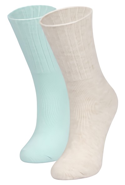 Yazlık Okaliptüs Kokulu 2 Çift Bir Arada Kadın Uyku Çorabı Yazlık Okaliptüs Kokulu 2 Çift Bir Arada Kadın Uyku Çorabı