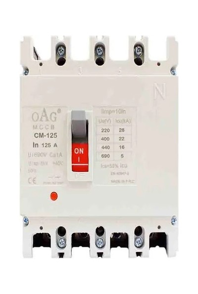 Oag Sabit Tip Kompakt Şalter 4 Kutuplu 125 Amper (Tmş 4X125)