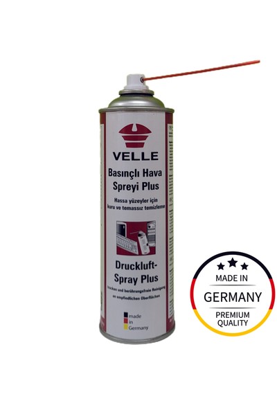 Velle Basınçlı Hava Spreyi Plus - 500 ml Velle Basınçlı Hava Spreyi Plus - 500 ml