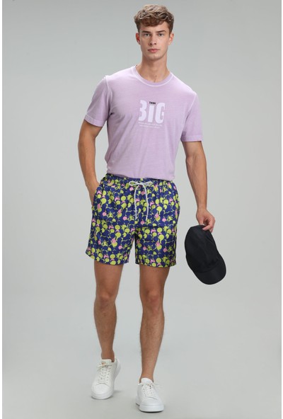 Lufian Geometrıc Erkek Deniz Şortu Siyah Lufian Geometrıc Erkek Deniz Şortu Siyah