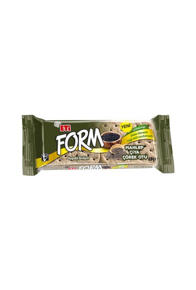 Eti Form Mahlep Chialı Çörekotlu Kepekli Bisküvi 40G * 10 Adet Eti Form Mahlep Chialı Çörekotlu Kepekli Bisküvi 40G * 10 Adet