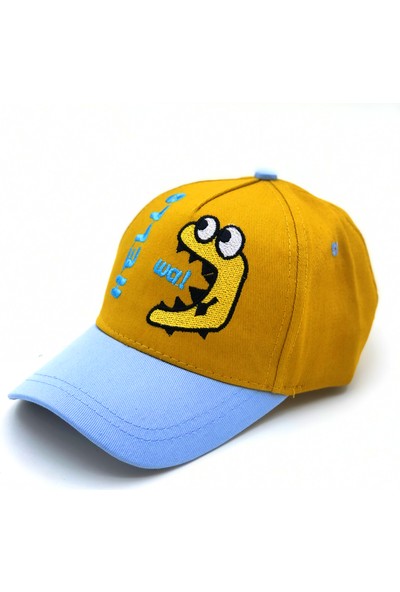 Erkek Çocuk Pamuk 3-8 Yaş Sarı Şapka
