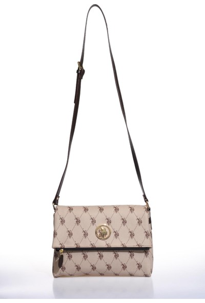 U.s. Polo Assn. US8702 Bej-Kahve Kadın Omuz Çantası