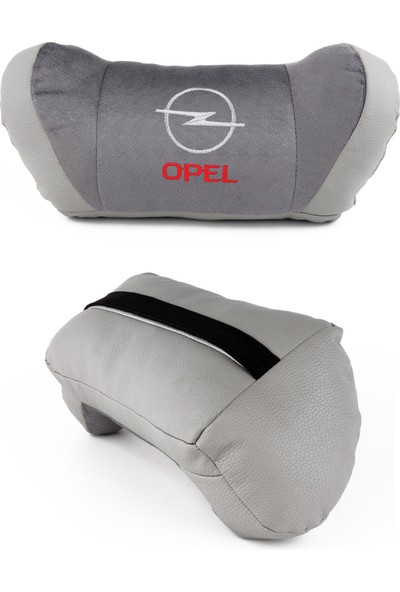 Lugmo Opel Logolu Araç Koltuk Başlık Yastığı 5d Gri 2li Lugmo Opel Logolu Araç Koltuk Başlık Yastığı 5d Gri 2li