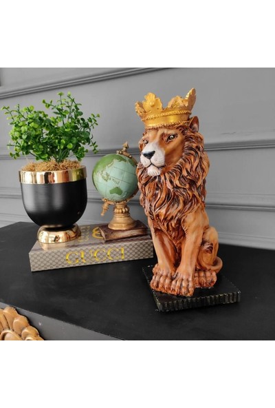 SZN Dekor Aslan Kral Heykeli, Ofis Hediyesi, Galatasaray Taraftar Hediyesi,hayvan Biblo SZN Dekor Aslan Kral Heykeli, Ofis Hediyesi, Galatasaray Taraftar Hediyesi,hayvan Biblo