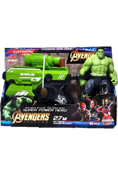 Nerf Tabanca ve Hulk Işıklı Figür Oyuncak Set Nerf Tabanca ve Hulk Işıklı Figür Oyuncak Set