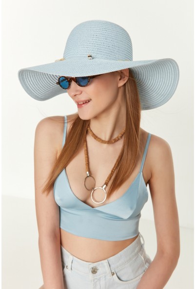 Axesoire 14232-1 Denizkabuğu Bebe Mavi Geniş Hasır Şapka NW14232-1 Axesoire 14232-1 Denizkabuğu Bebe Mavi Geniş Hasır Şapka NW14232-1