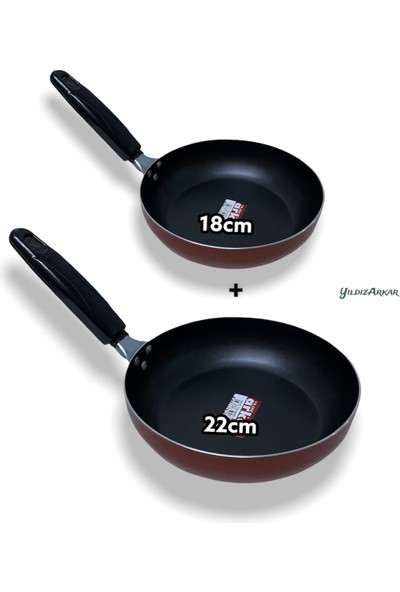 Çapar Group Teflon Omlet Tavası & Yumurta Sahanı 2'li (22-18CM) Çapar Group Teflon Omlet Tavası & Yumurta Sahanı 2'li (22-18CM)